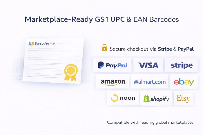 Barcodes Hub | Own Your UPC & EAN Barcodes - No Annual Fees